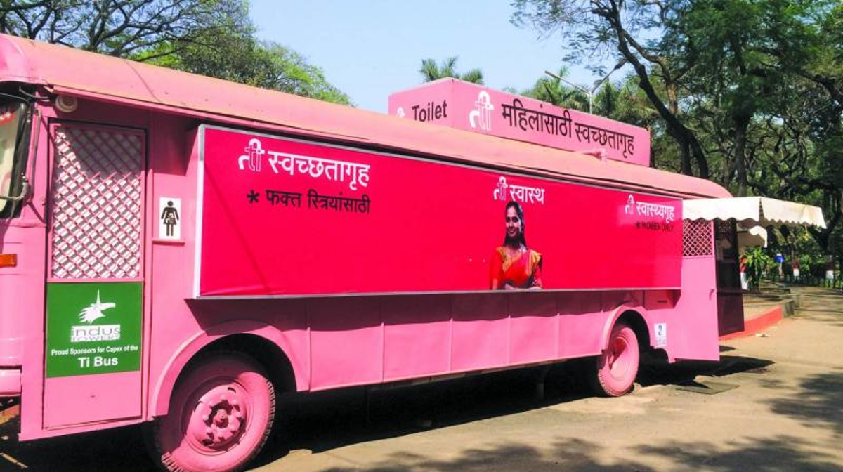 Pune’s old pink buses are now ladies’ toilets | Hopebuilding